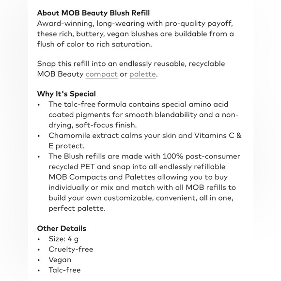 MOB | Makeup | Mob Cosmetics Makeup Blush Repurpose Compact Plum Pink ...